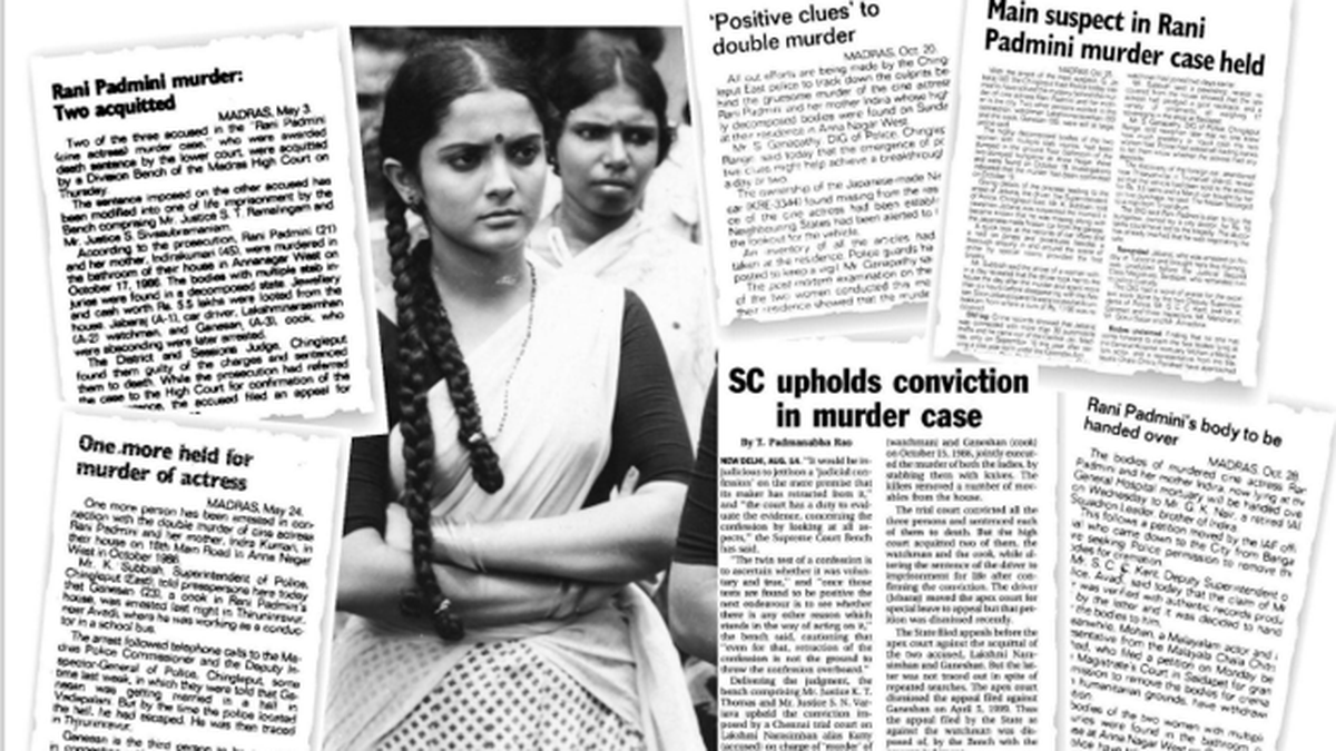 Rani Padmini death: Double murder at Chennai’s Anna Nagar that shook the film industry - The Hindu